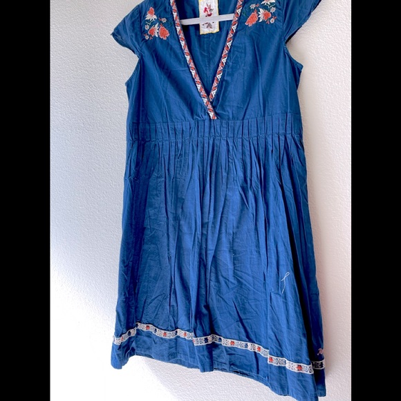 Replay | Dresses | Gorgeous Vintage Replay Blue Embroidery Midi Dress ...